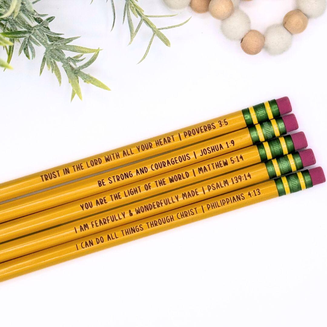 Ticonderoga Scripture Pencils, Bible Verse Gifts for Kids Boys Girls ...