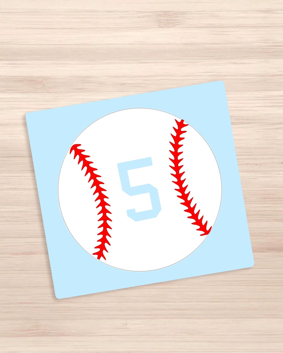 Baseball Decal Sticker With Player Number, Personalized Vinyl Decal for ...