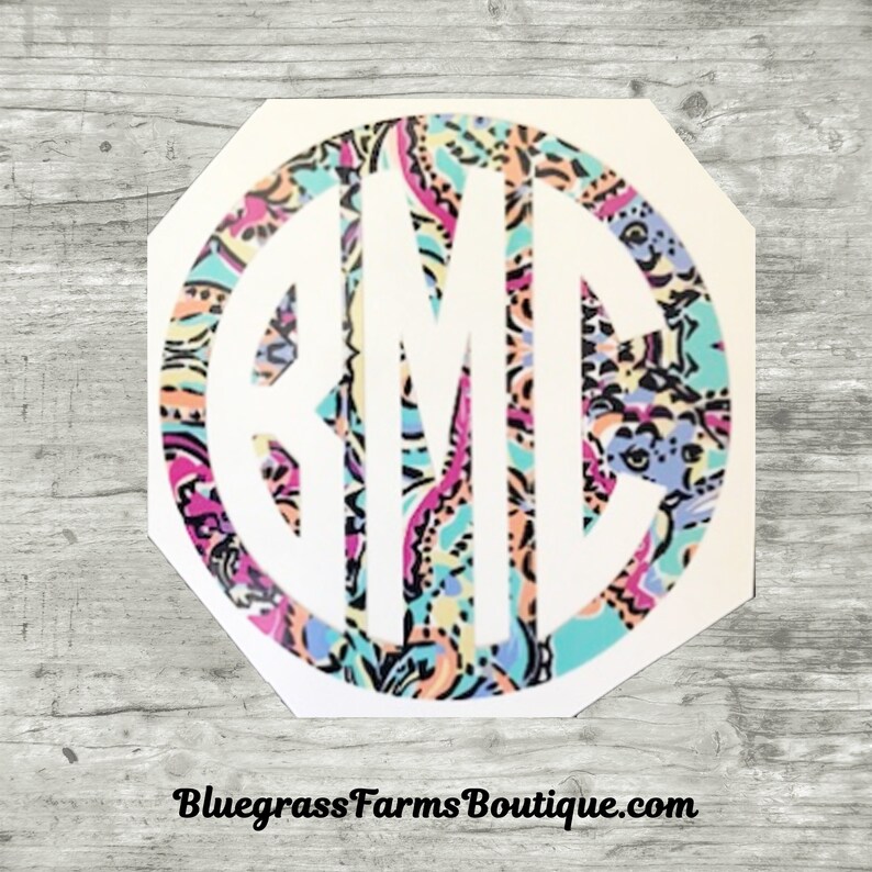 Computer Monogram Laptop Decal Stickers Monogrammed Vinyl | Etsy