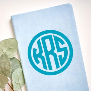 Computer Monogram Decal, Initials Sticker for Work Laptop Keyboard ...