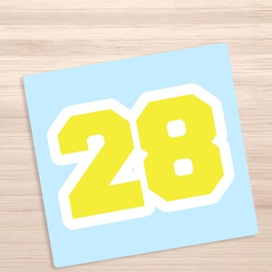 Helmet Decal Stickers, Helmet Number Decals for Baseball- Softball ...