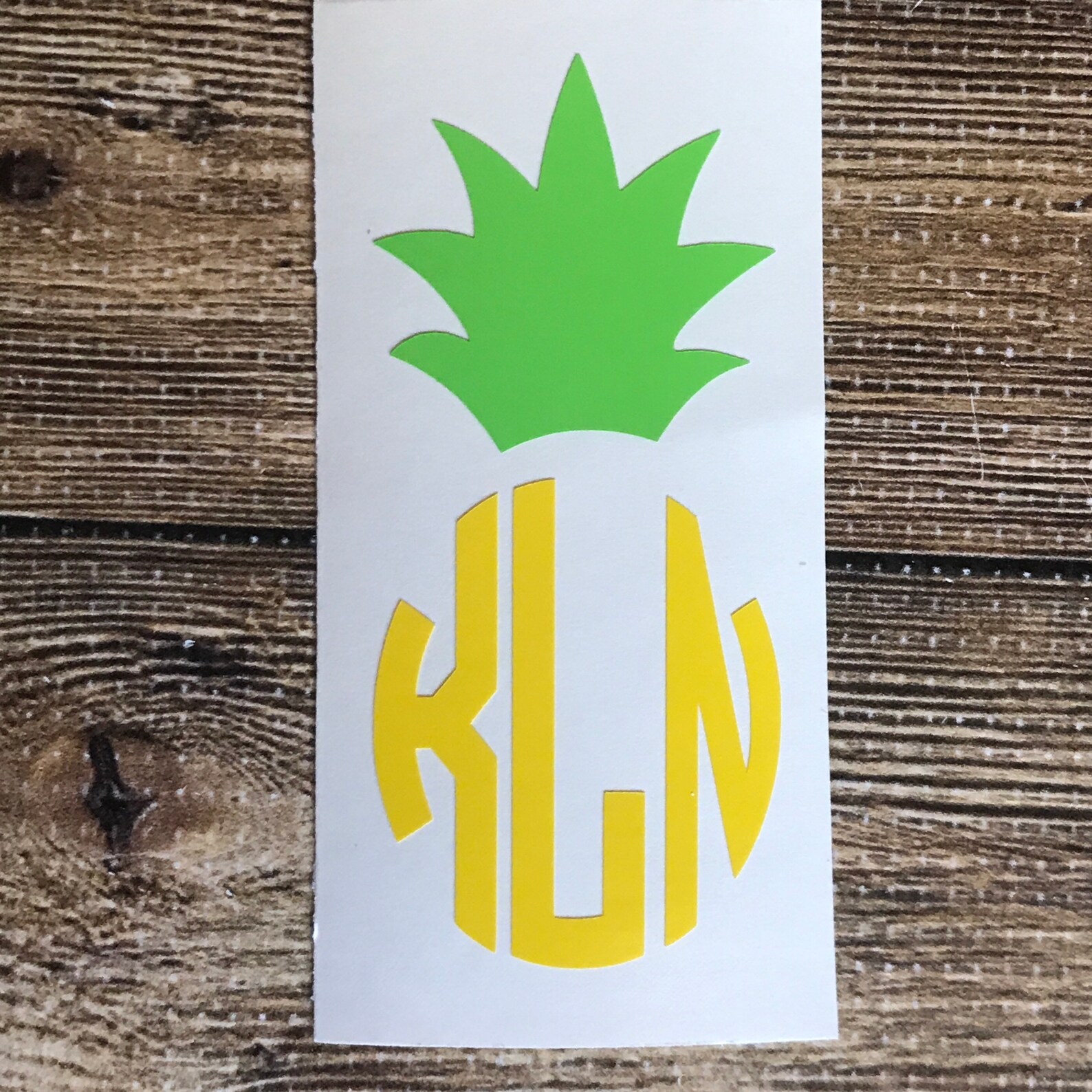 Pineapple Monogram Decal Sticker Friendship Gift - Etsy