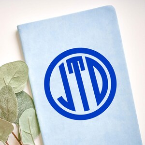 Computer Monogram Decal, Initials Sticker for Work Laptop Keyboard ...