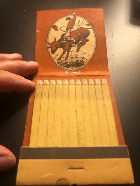 Rare Vintage HUGE Matchbook - Cowboy ~ Western - Etsy