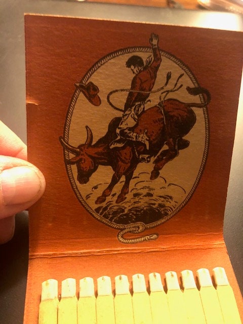 Rare Vintage HUGE Matchbook - Cowboy ~ Western - Etsy