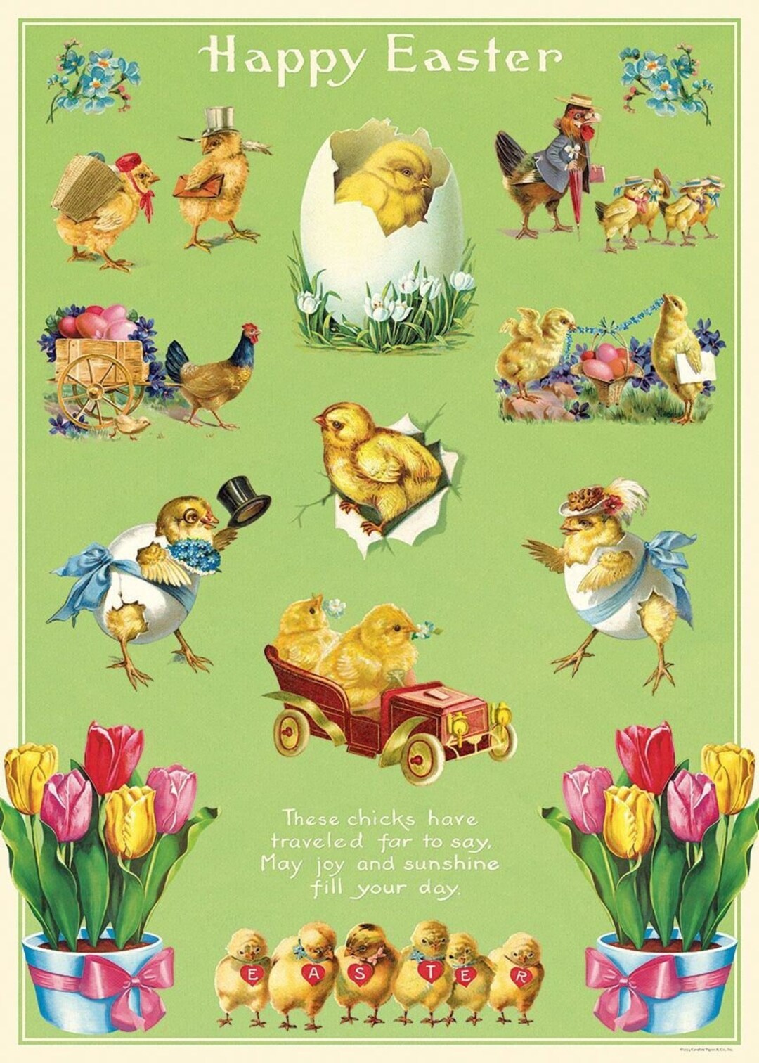Cavallini & Co. Easter Chicks Poster, Archival Paper, Matte - Etsy