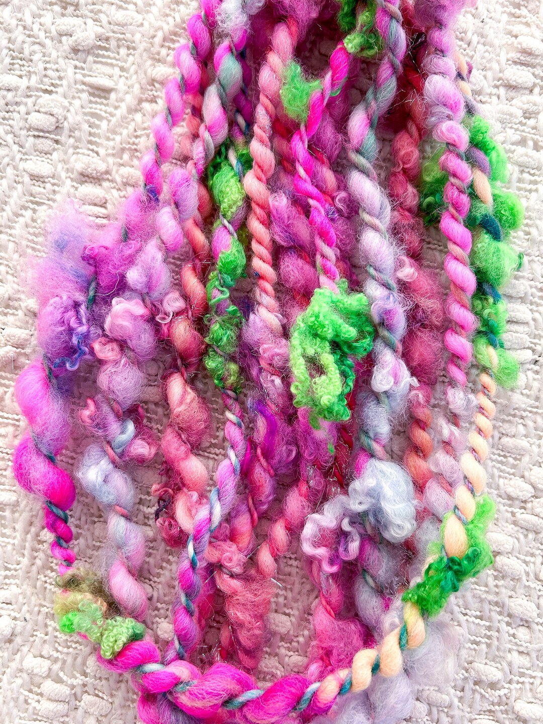 Preppy Dreads - Art Yarn - Core Spun Handspun Yarn - Yarn for Weaving ...