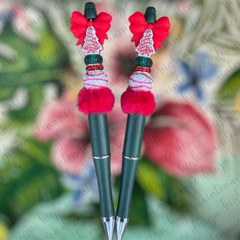Little Debbie Christmas Tree Snack Cake Beaded Pen - Etsy