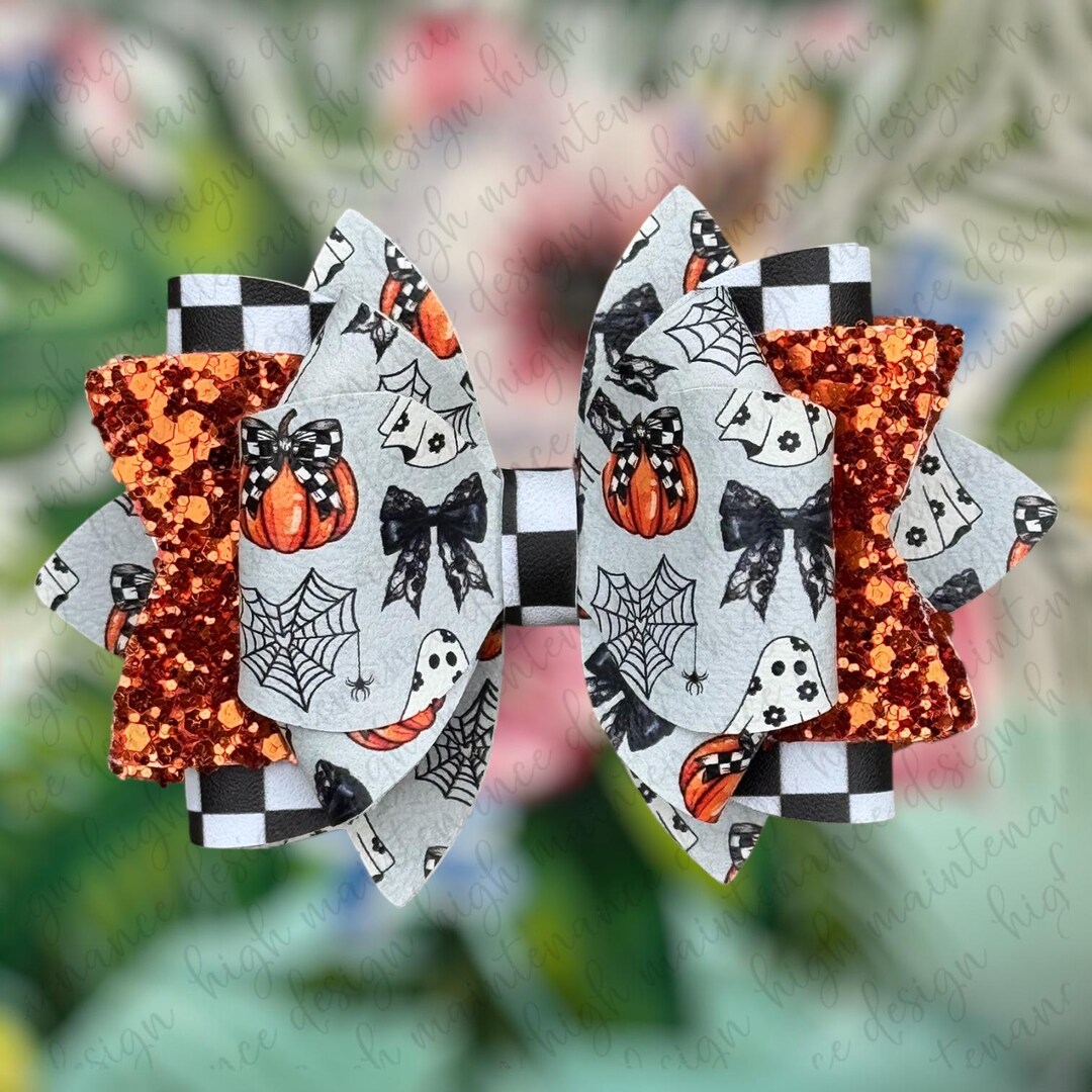 Halloween Stanley Straw Bow | Halloween Croquette Bow for Stanley ...