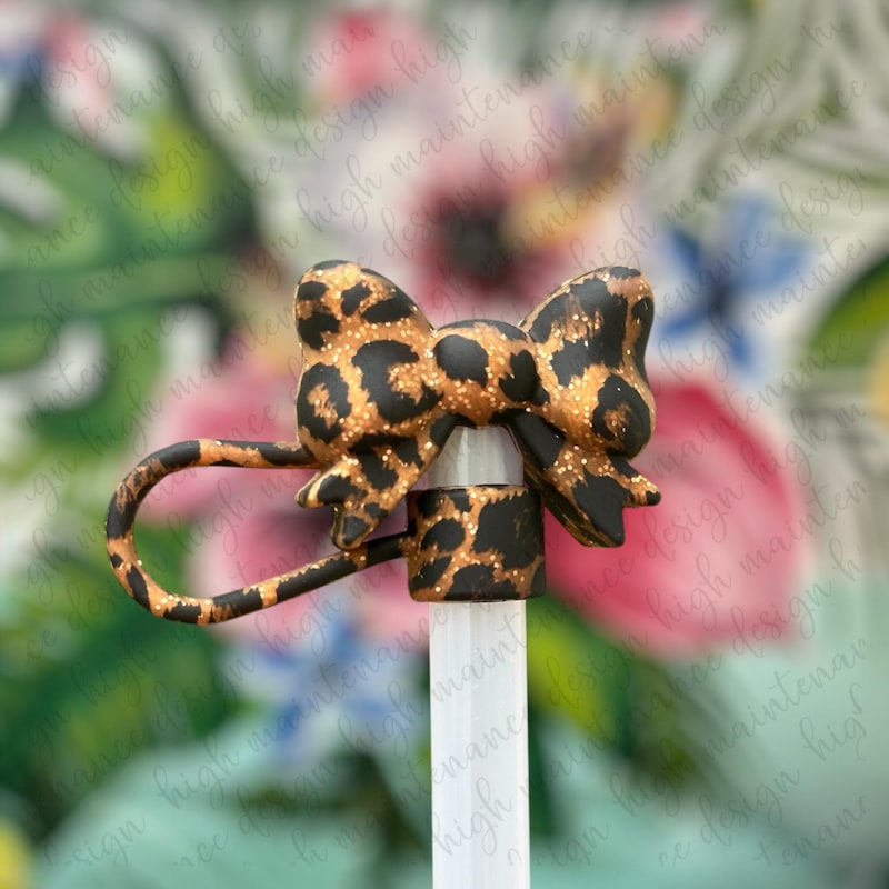 Leopard Drink Toppers - Etsy