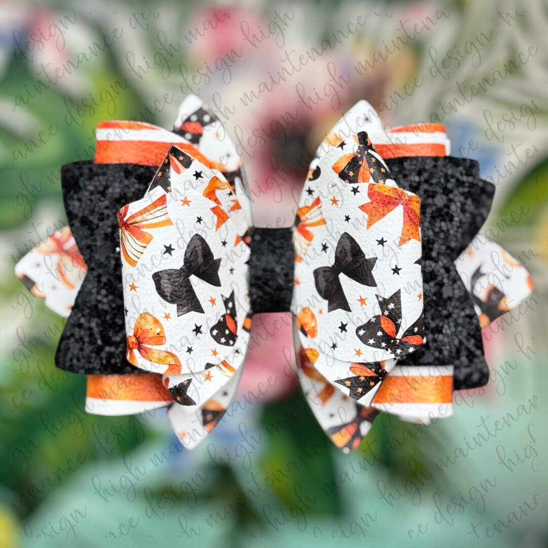Halloween Stanley Straw Bow | Halloween Croquette Bow for Stanley ...