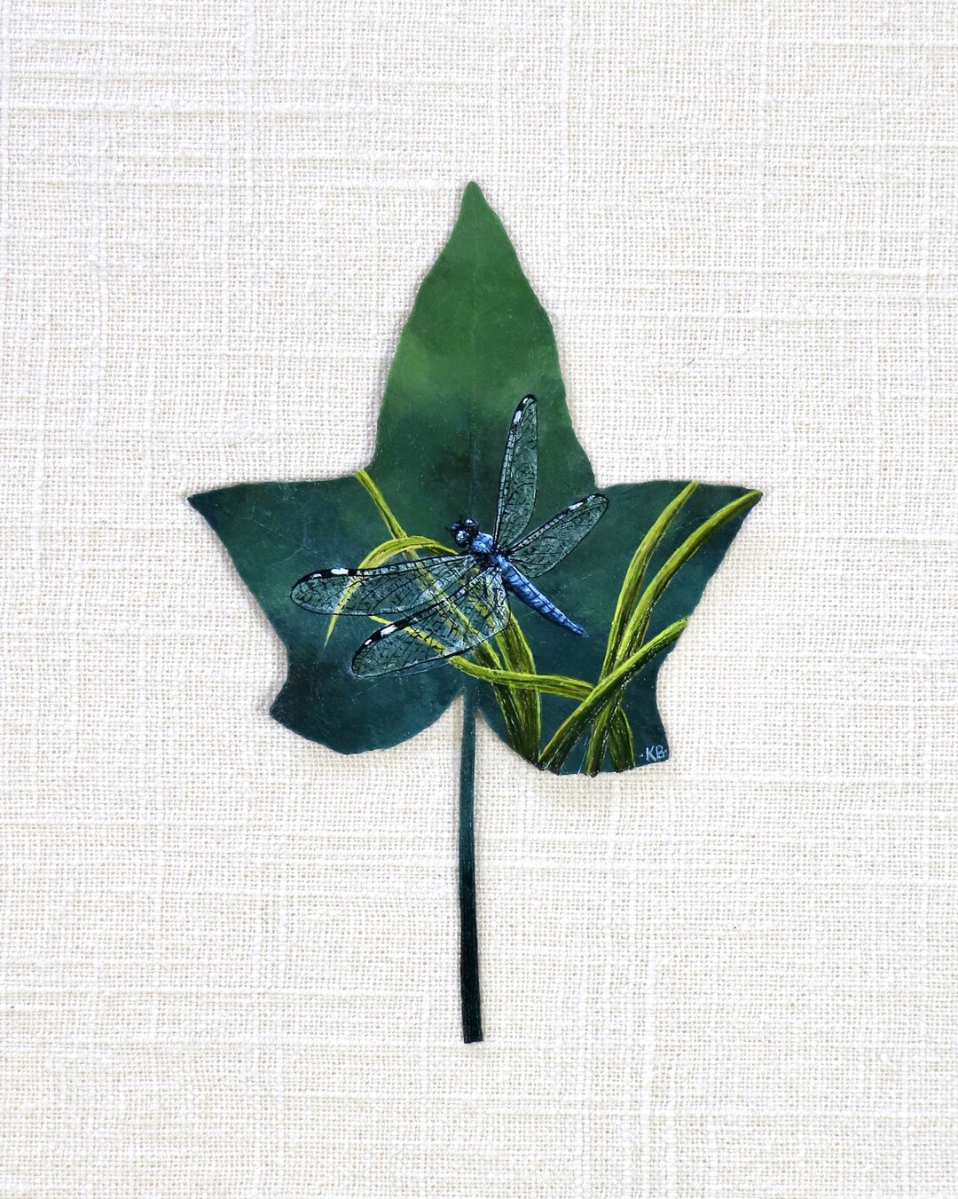 Dragonfly Leaf Art Print: Nature-inspired Wall Art - Etsy