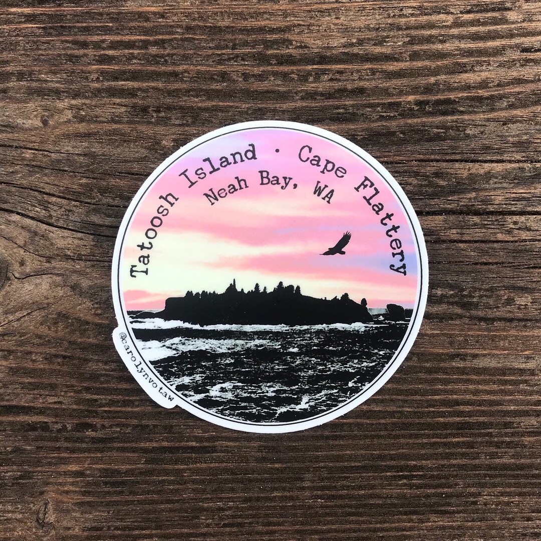 Cape Flattery Sticker • Tatoosh Island • Olympic Peninsula • WA State ...