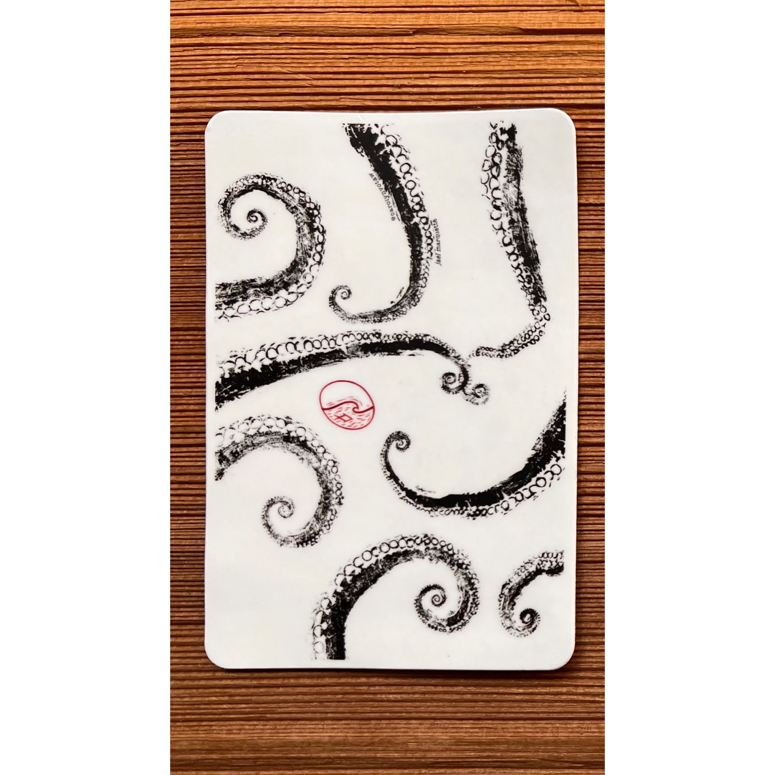 OCTOPUS Gyotaku Fish Print Sticker Giant Pacific Octo Pacific Northwest ...