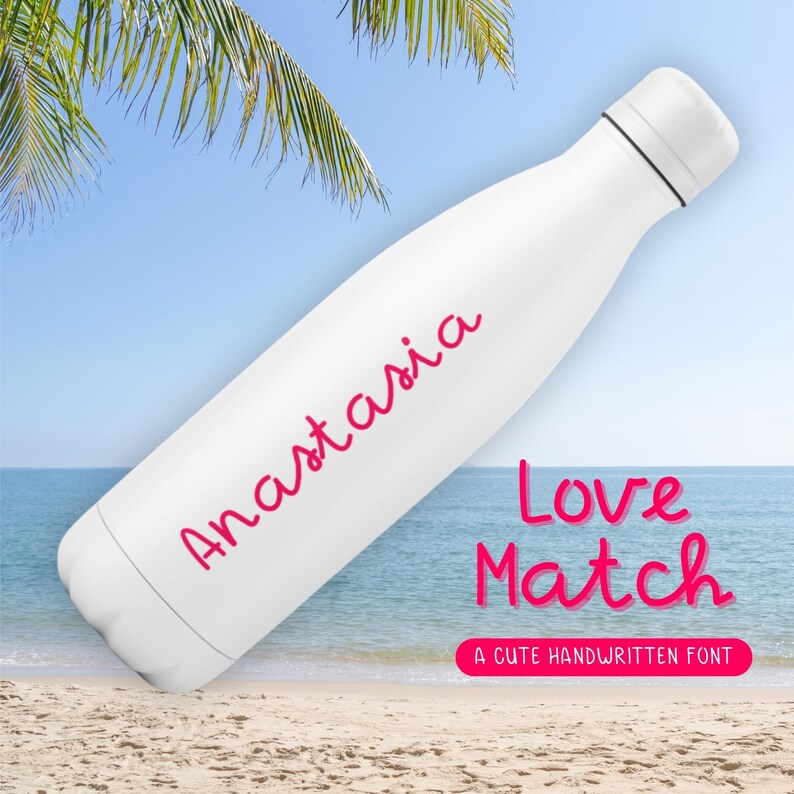 Handwritten Font Duo Love Match Island Cute Merch Hand-drawn Font for ...