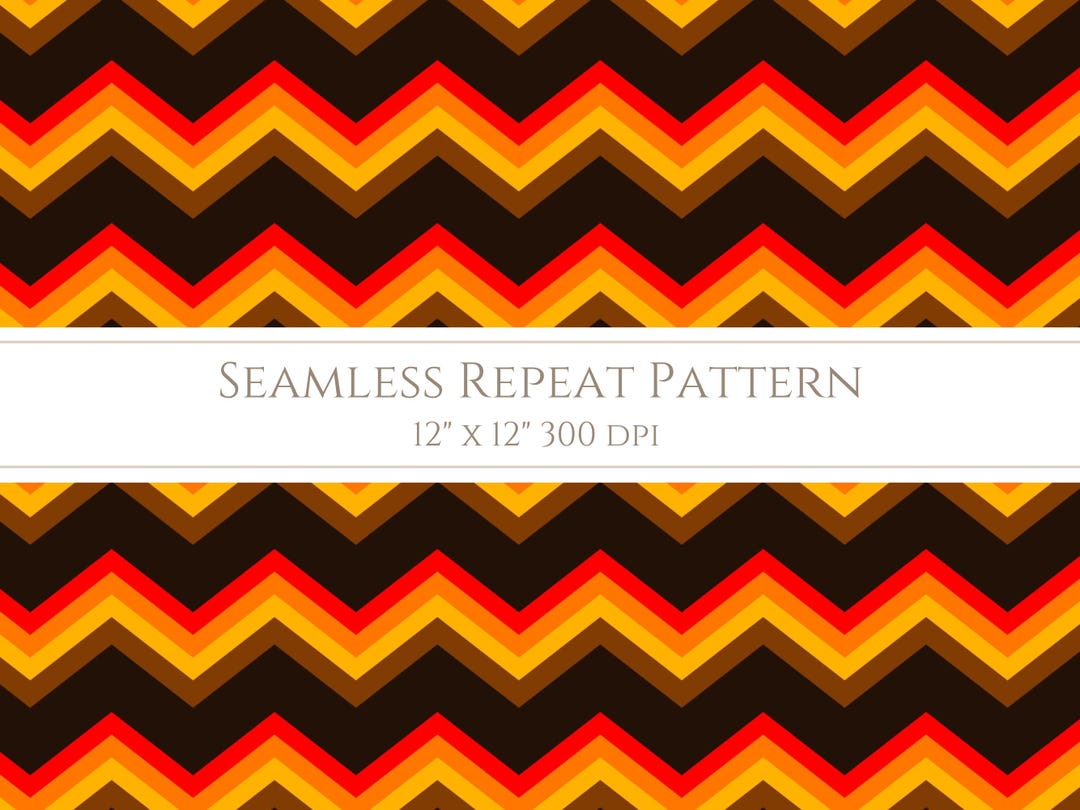 Fall Autumn Halloween Chevron Background Repeat Pattern 12x12 300 DPI ...