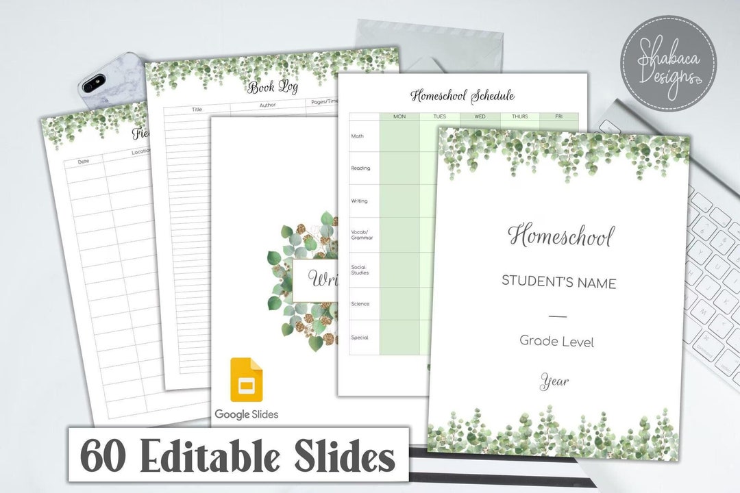 Homeschool Portfolio Template: Editable Student Binder, 60 Pages ...