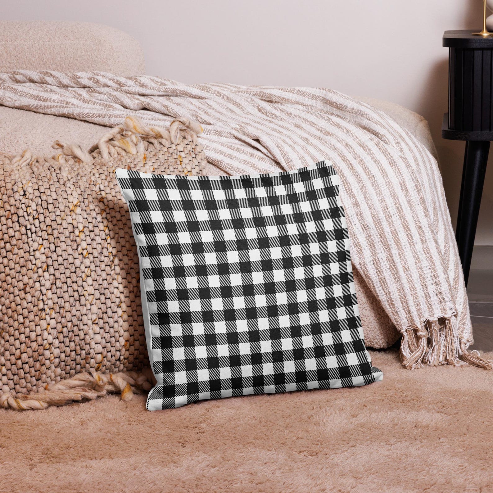 Chicken Mom Pillow I Love Chickens Country Farm Girl Black White ...