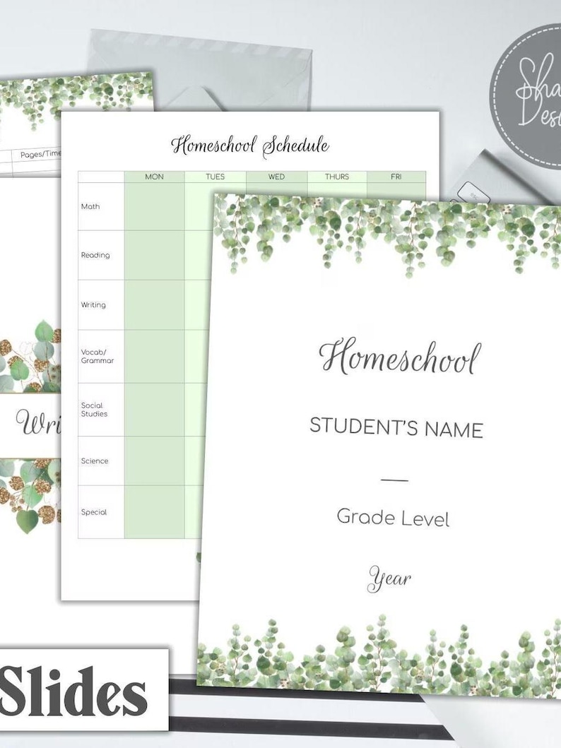Homeschool Portfolio Template: Editable Student Binder, 60 Pages ...