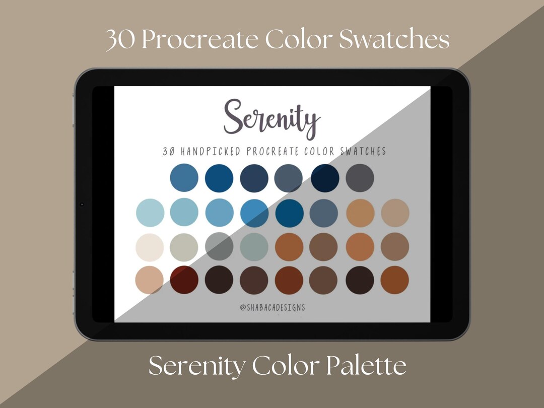 Fall Procreate Color Palette 30 Fall Mood Color Swatches Serenity iPad ...