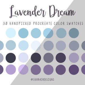 Lavender Dream Procreate Color Palette 30 Soft Purple Neutral - Etsy