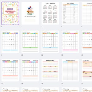 Homeschool Portfolio Planner Printable 2025 Editable Canva Template ...