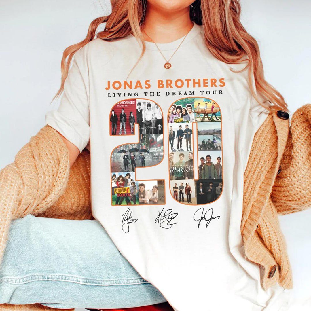 Comfort Colors® Vintage Albums 20th Anniversary of Jonas Shirt, Living ...