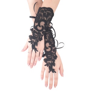 Fingerless Gothic Lace Gloves - Elegant Accessories for Special ...