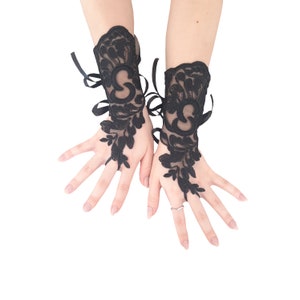 Fingerless Gothic Lace Gloves - Elegant Accessories for Special ...
