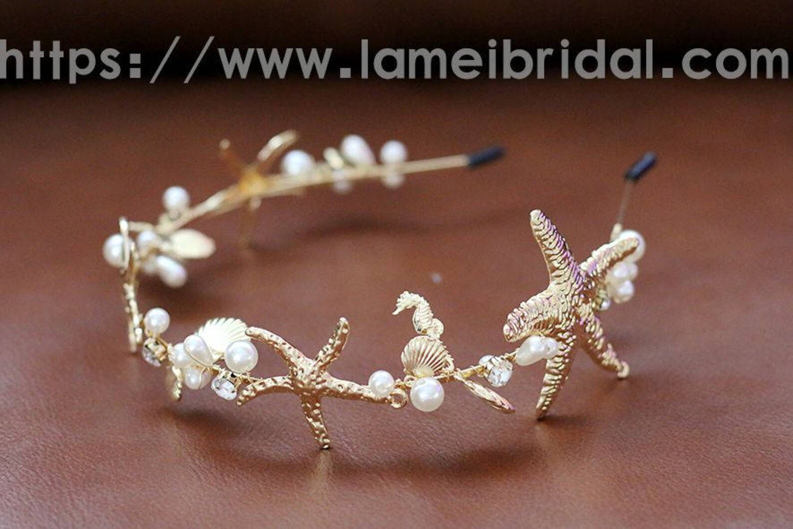 Gold Starfish Wedding Headband Gold Bridal Headpiece Beach - Etsy