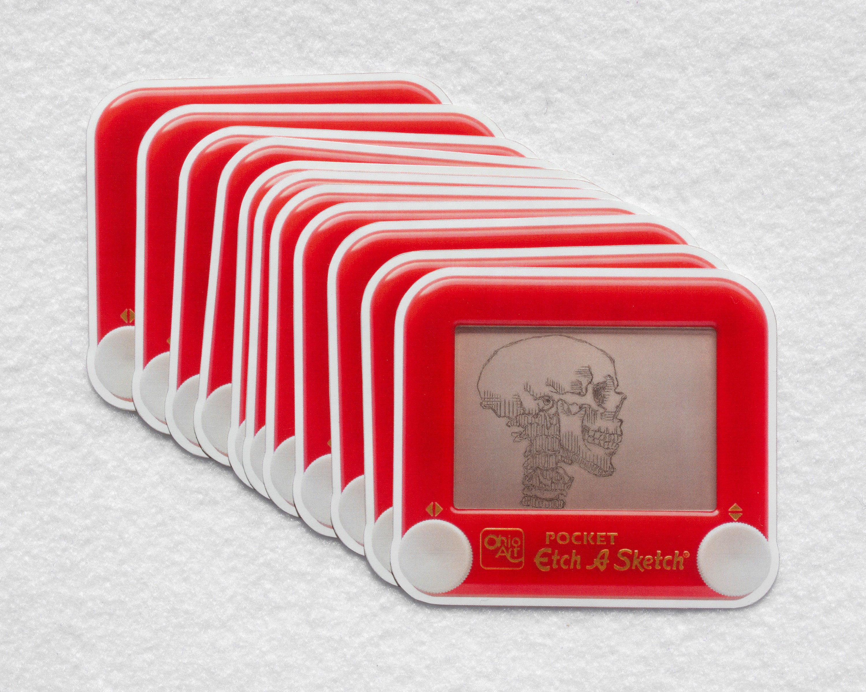 Skull Etch A Sketch Die Cut Sticker | Skeleton | Anatomical Art | Skull ...