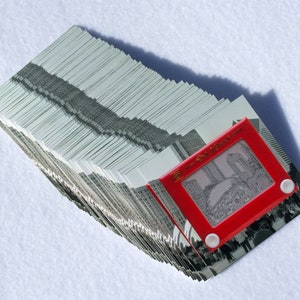 Chicago 'the Bean' Etch A Sketch Die Cut Sticker Cloudgate Chicago ...