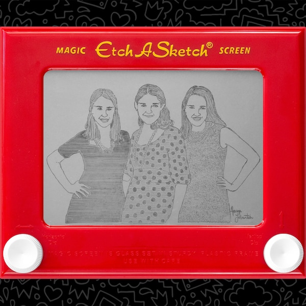 Etch a Sketch Invitation - Etsy