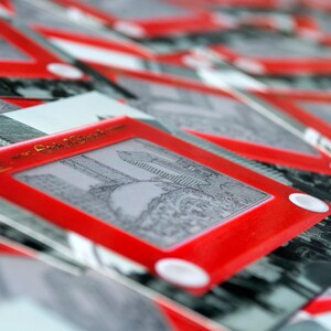 Chicago 'the Bean' Etch A Sketch Die Cut Sticker Cloudgate Chicago ...