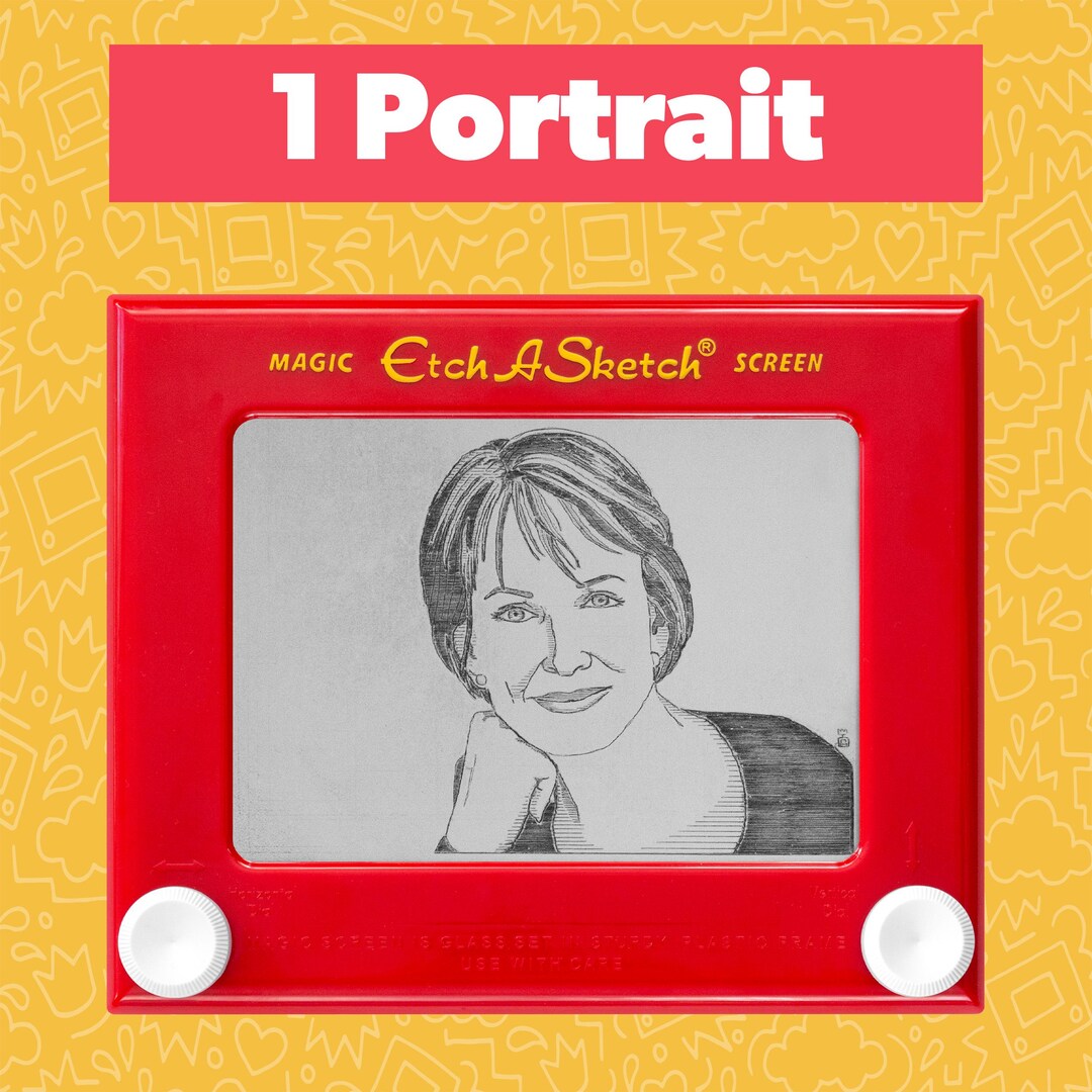 Custom Single Etch A Sketch Portrait: Nostalgic Retro Art (1 Subject ...