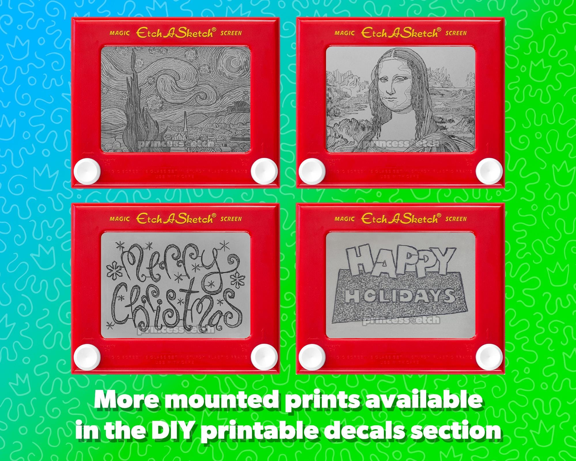 Merry Christmas Etch A Sketch Decal: Digital Download - Etsy
