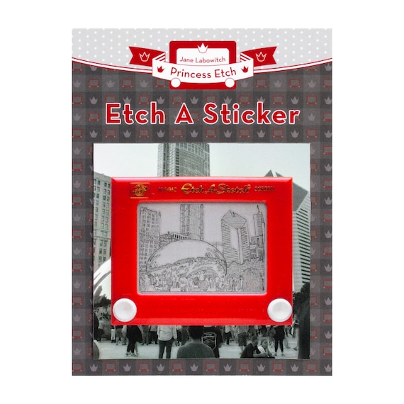 Chicago 'the Bean' Etch A Sketch Die Cut Sticker | Etsy