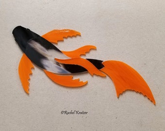 KOI FISH RED Precut Stained Glass Craft Kit Mosaic Inlay - Etsy