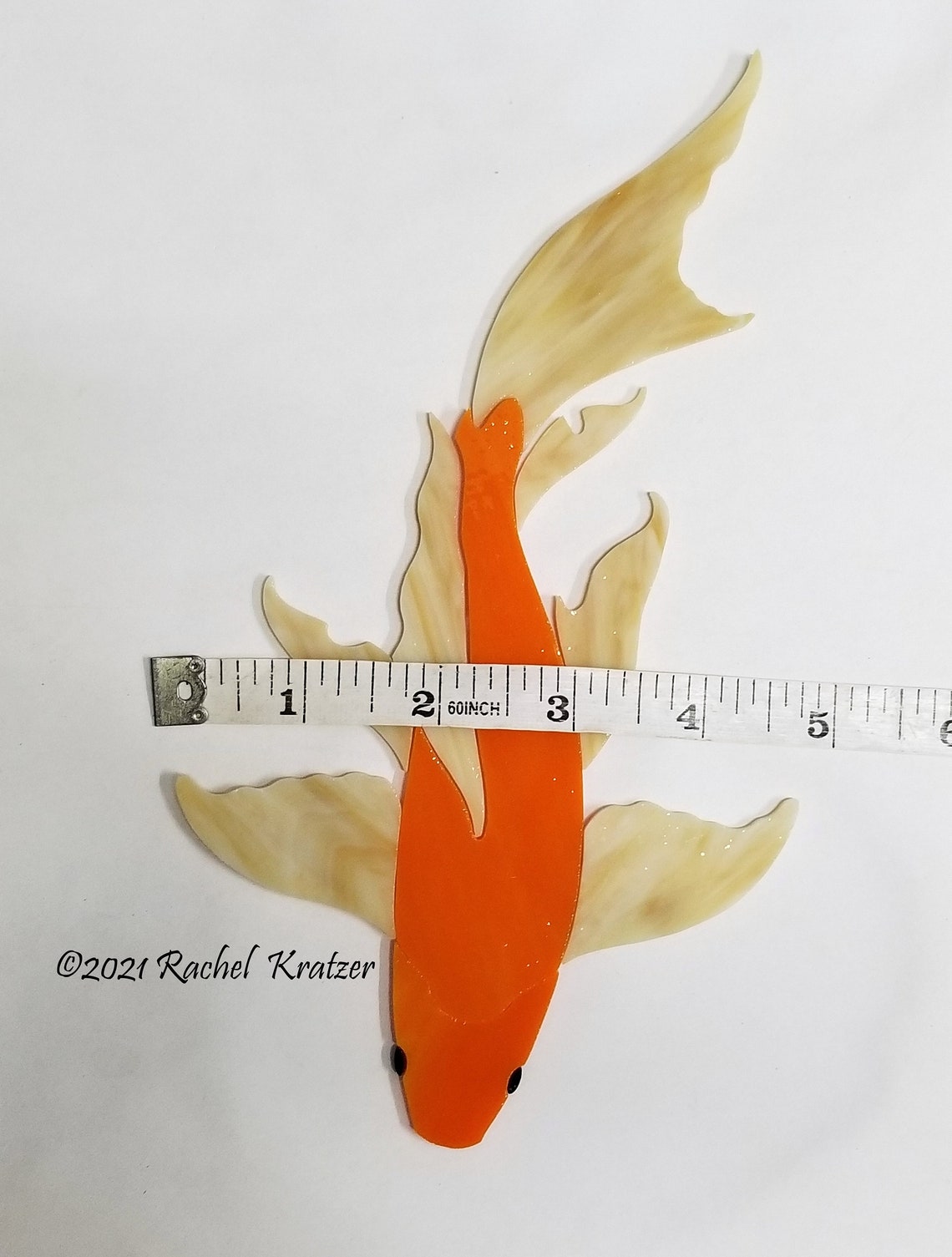 KOI FISH Precut Stained Glass Craft Kit Mosaic Inlay Garden - Etsy
