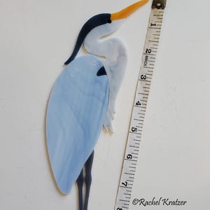 Blue Heron Precut Stained Glass Art Craft Kit for Mosaic Inlay, Wall ...