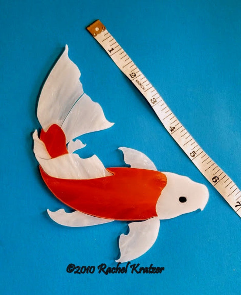 Precut KOI FISH Stained Glass Craft Kit Mosaic Inlay Water | Etsy