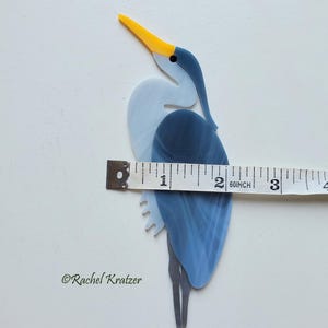 Blue Heron Precut Stained Glass Art Craft Kit for Mosaic Inlay, Wall ...
