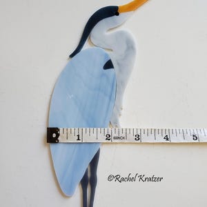 Blue Heron Precut Stained Glass Art Craft Kit for Mosaic Inlay, Wall ...