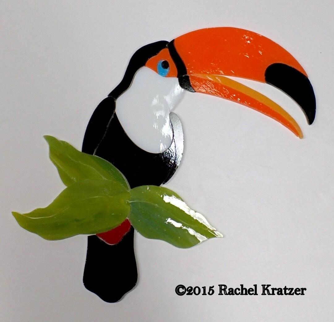 Toucan DIY Mosaic Craft Kit Precut Stained Glass, Wall Art, Stepping ...