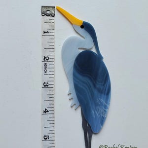 Blue Heron Precut Stained Glass Art Craft Kit for Mosaic Inlay, Wall ...