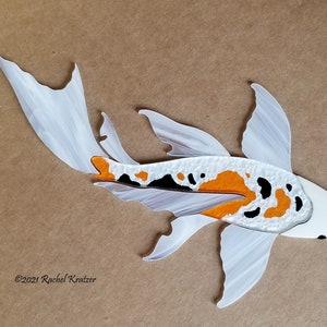 KOI FISH Orange Precut Stained Glass Craft Kit Mosaic Inlay - Etsy