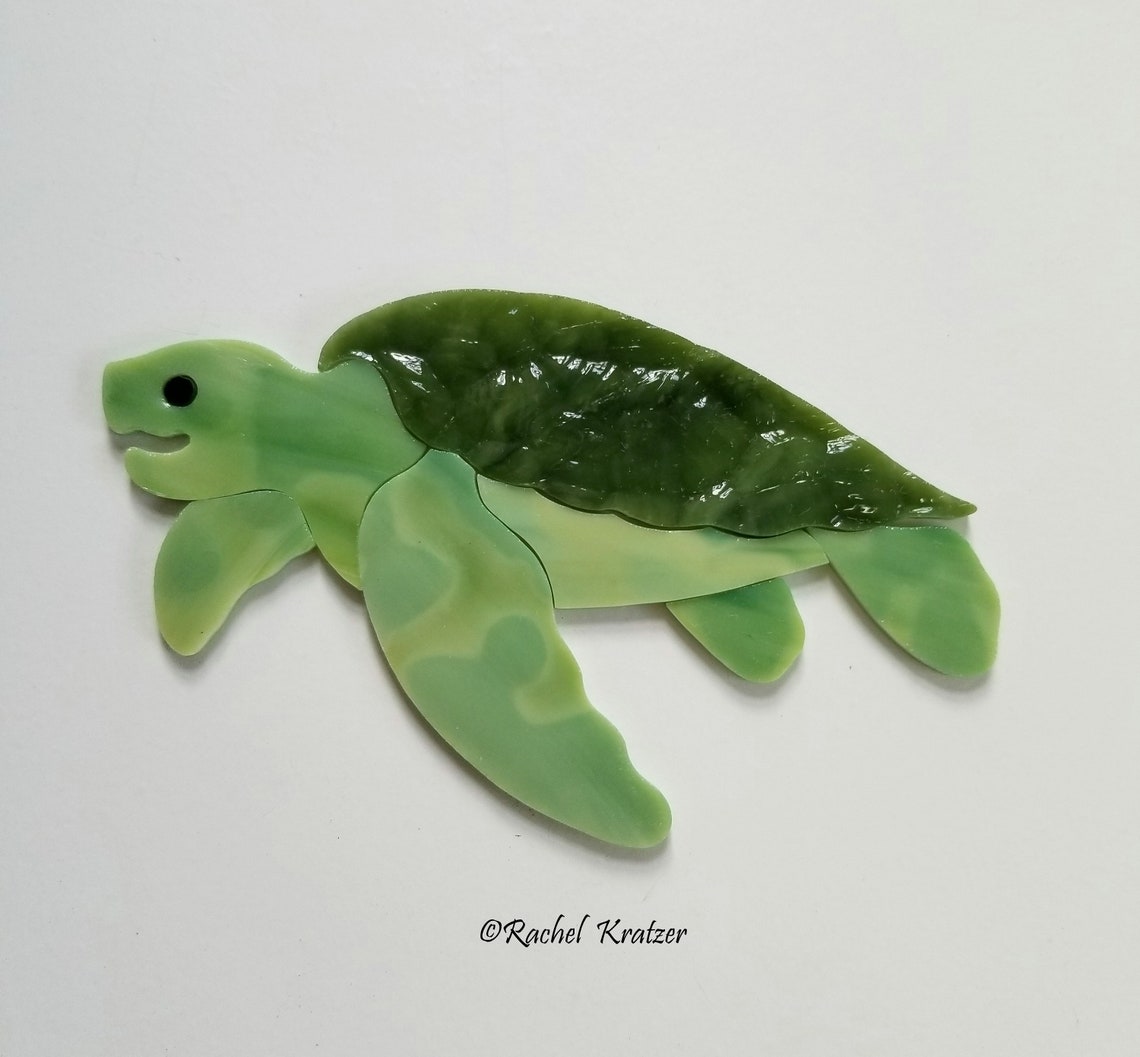 Sea Turtle Precut Stained Glass Art Craft Kit Seascape - Etsy