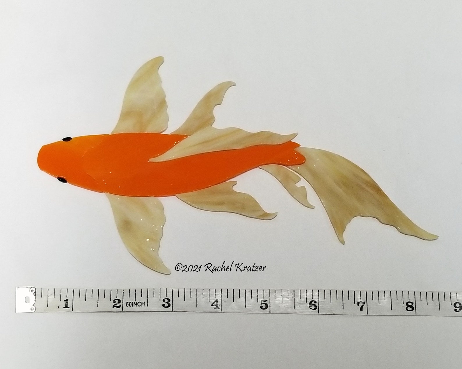 KOI FISH Precut Stained Glass Craft Kit Mosaic Inlay Garden - Etsy