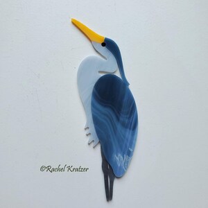 Blue Heron Precut Stained Glass Art Craft Kit for Mosaic Inlay, Wall ...