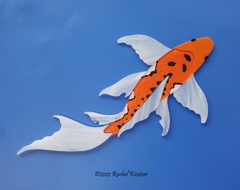 Precut Koi Fish Stained Glass Art Mosaic Inlay Craft Kit Garden, Pond ...